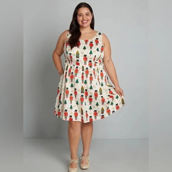 Modcloth | Dresses | Nwt Modcloth Retrostyle Holiday Nutcracker ...